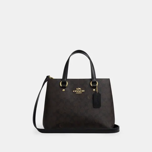 COACH OUTLET Coach Station Carryall Bag In Signature Canvas - Gold/walnut/black