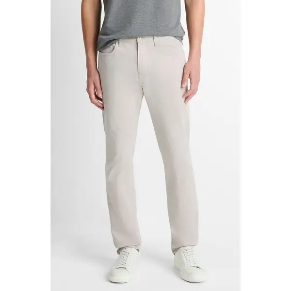 Vince Dylan Slim Fit Peached Stretch Cotton Pants - Silvermoon