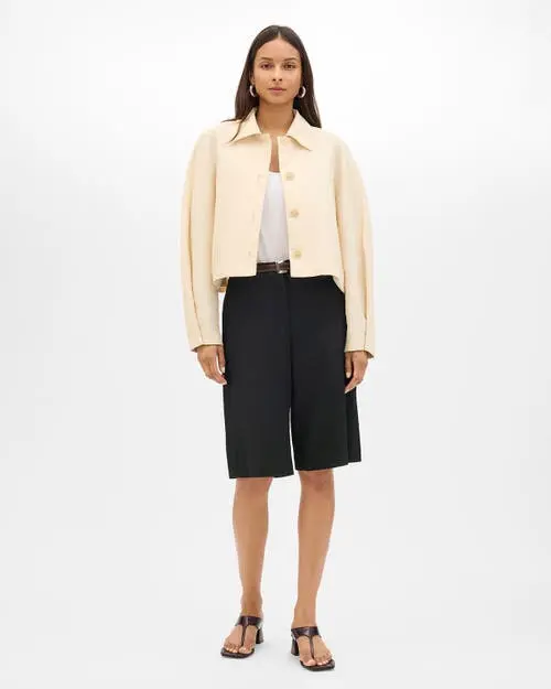 Another Tomorrow Short Balmacaan Jacket