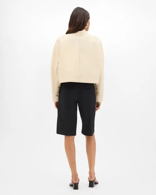 Another Tomorrow Short Balmacaan Jacket