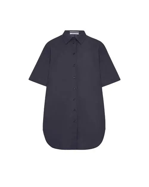 Another Tomorrow Short Shirt Dress
