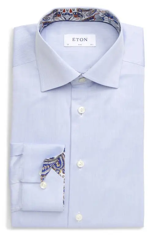 Eton Slim Fit Solid Dress Shirt