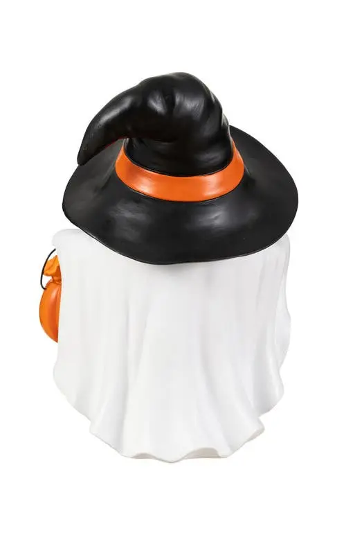 GLITZHOME Halloween Resin Witch Ghost Table Decor - Black