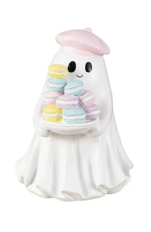 GLITZHOME Halloween Resin Witch Ghost Table Decor - Pink