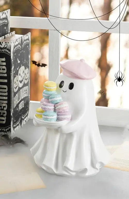 GLITZHOME Halloween Resin Witch Ghost Table Decor