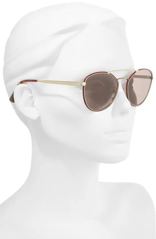 Prada 55mm Metal Aviator Sunglasses