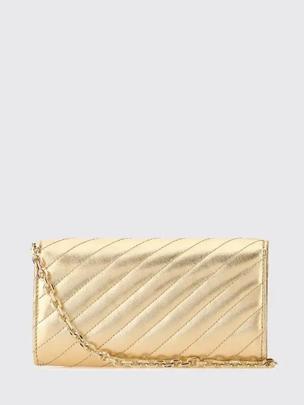 JIMMY CHOO Avenue Curve Monogram Wallet On Chain In Quilted Nappa Leather