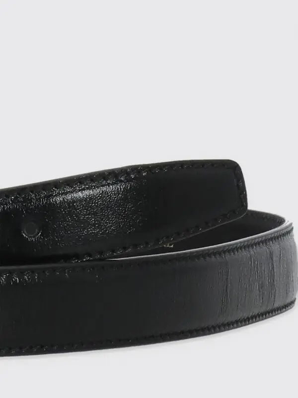 MARINE SERRE Leather Belt With Crescent Moon Monogram Buckle