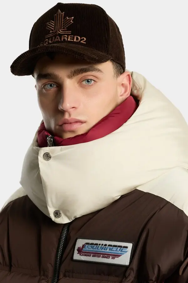 Dsquared2 Maple Leaf Embroidered Corduroy Baseball Cap