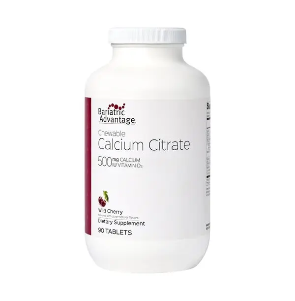 BARIATRIC ADVANTAGE Calcium Citrate Chewable 500 Mg For Bariatric Surgery Patients - No Color