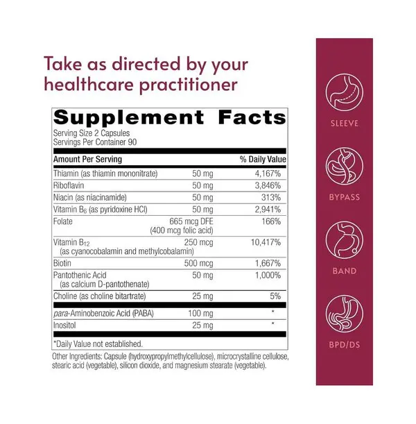 BARIATRIC ADVANTAGE Vitamin B50 Complex For Bariatric Surgery Patients