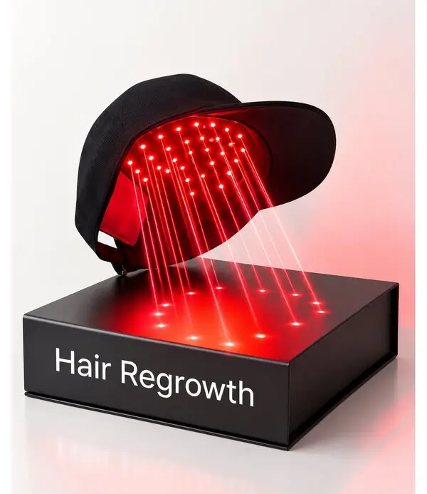 LOVERY Laser Cap Led Red And Blue Light Therapy Hat - Black