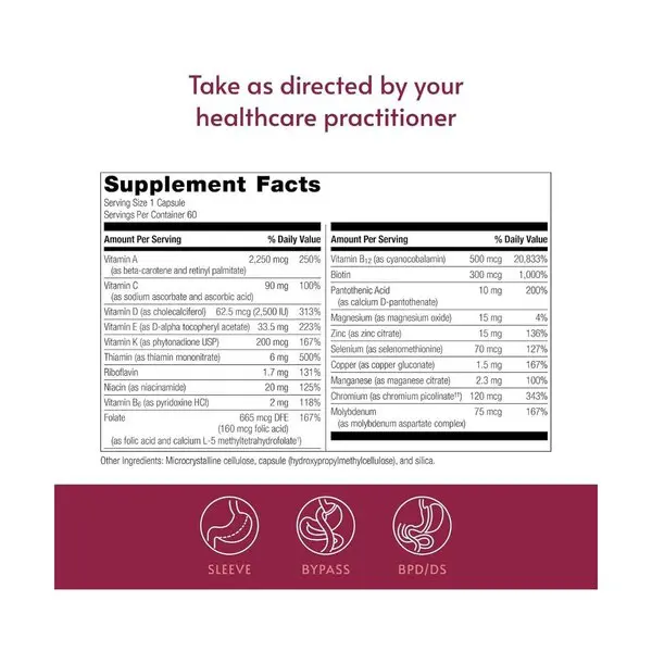 BARIATRIC ADVANTAGE High Adek Multi For Bariatric Surgery Patients Multivitamin With Vitamins A