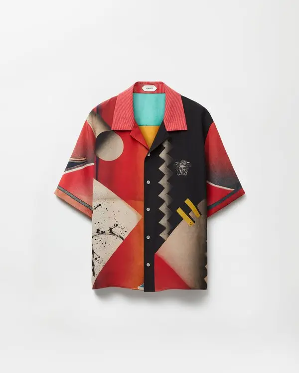 Versace Printed Crêpe De Chine Silk Shirt