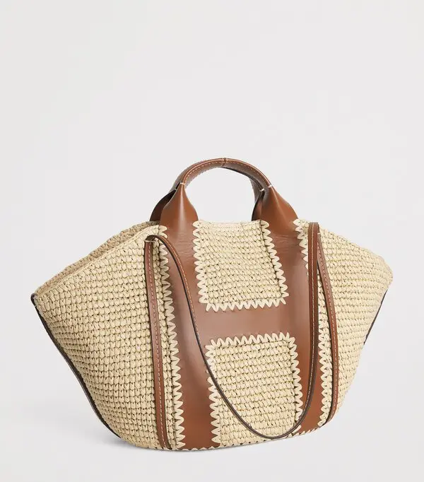 Harrods Large Raffia Tote Bag