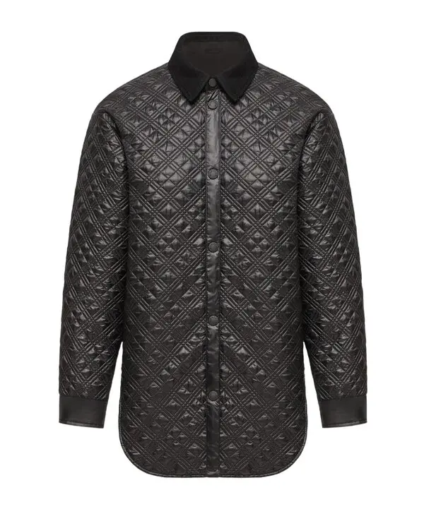 Moncler Corduroy-trimmed Quilted Shirt Jacket