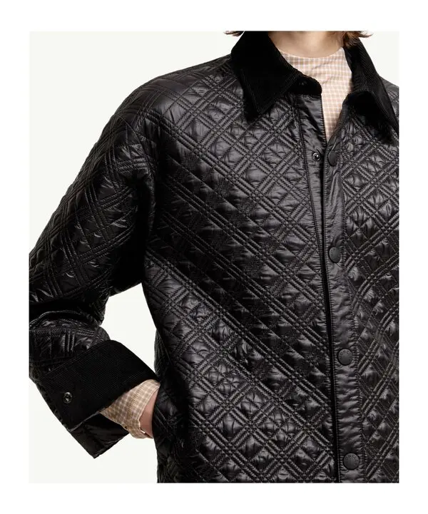 Moncler Corduroy-trimmed Quilted Shirt Jacket