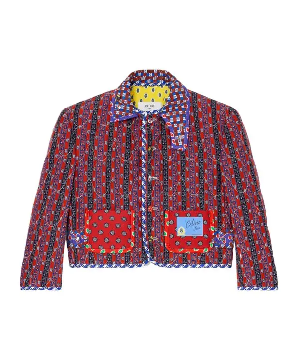 Celine Patchwork Jacket In Silk And Cotton
