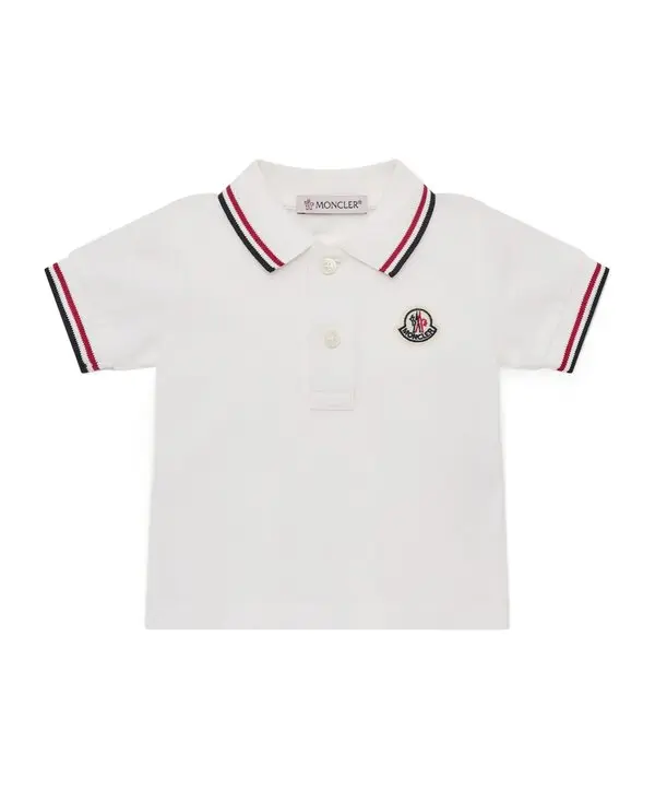 Moncler Cotton Piquet Logo Polo Shirt