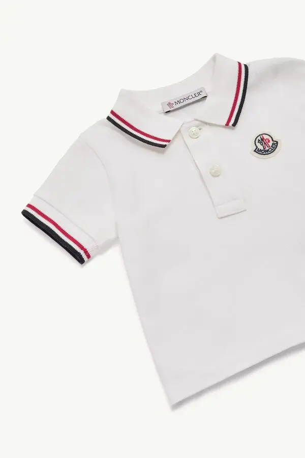 Moncler Cotton Piquet Logo Polo Shirt