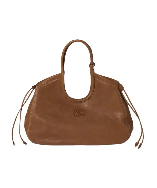 Miu Miu Ivy Nappa Leather Shopping Bag