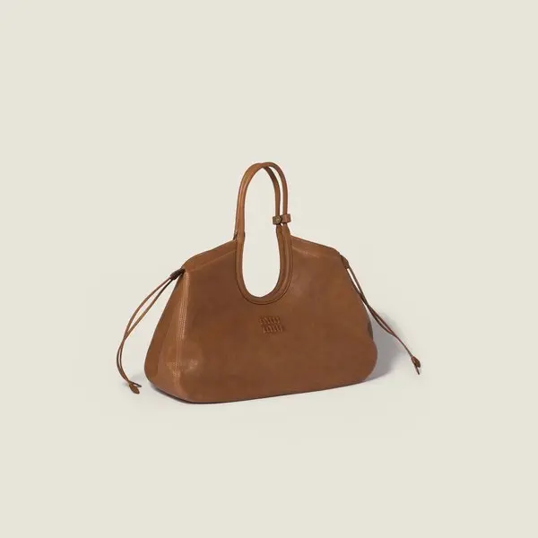 Miu Miu Ivy Nappa Leather Shopping Bag