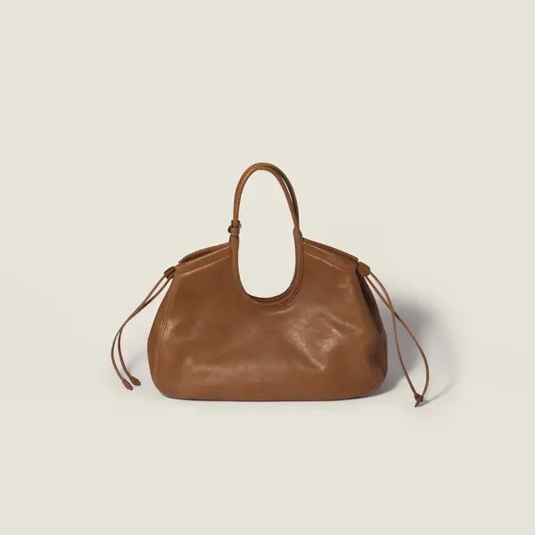 Miu Miu Ivy Nappa Leather Shopping Bag