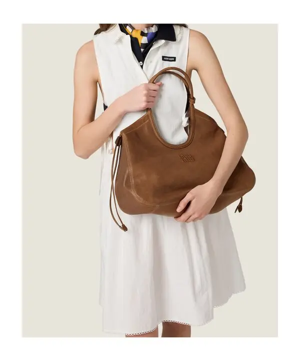 Miu Miu Ivy Nappa Leather Shopping Bag