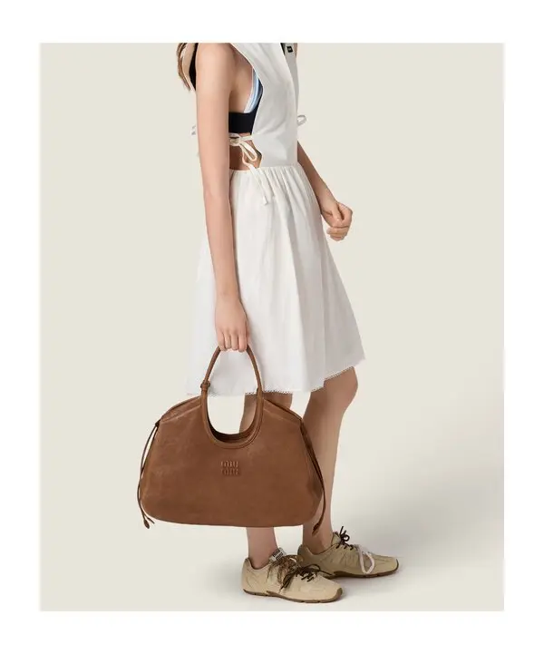 Miu Miu Ivy Nappa Leather Shopping Bag