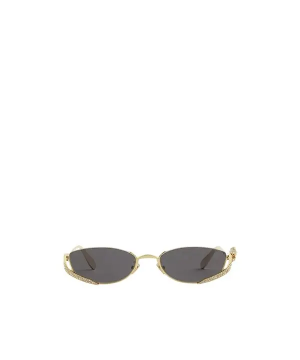 Dior Bow Embellished Gold-finish Metal Sunglasses - Gray