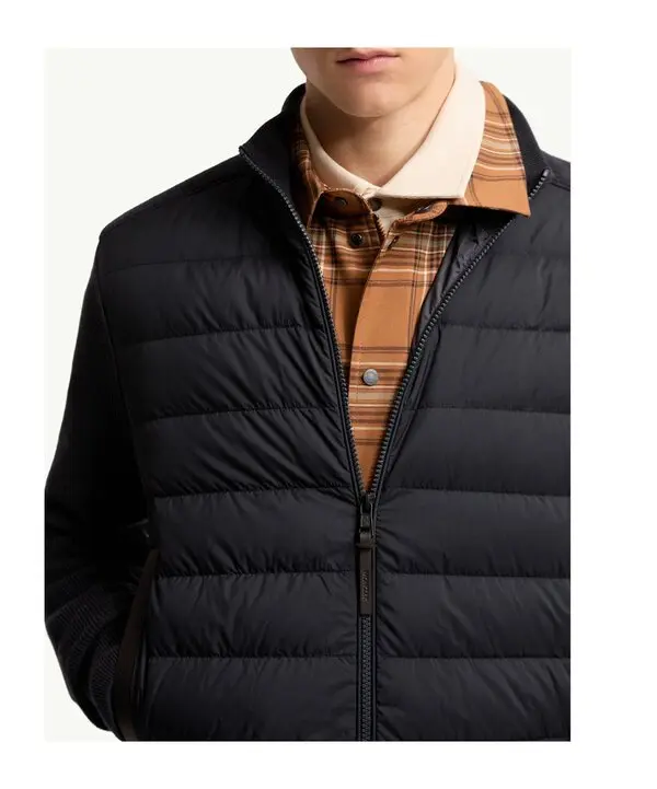 Moncler Wool Cashmere Blend Padded Zip-up Cardigan