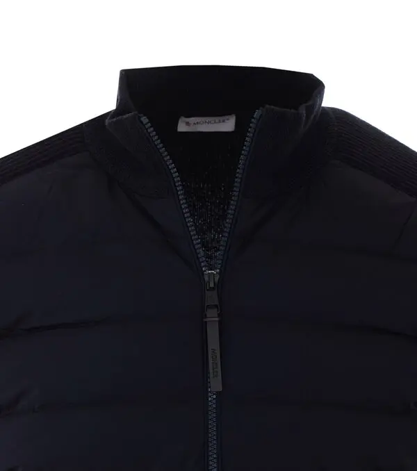 Moncler Wool Cashmere Blend Padded Zip-up Cardigan - No