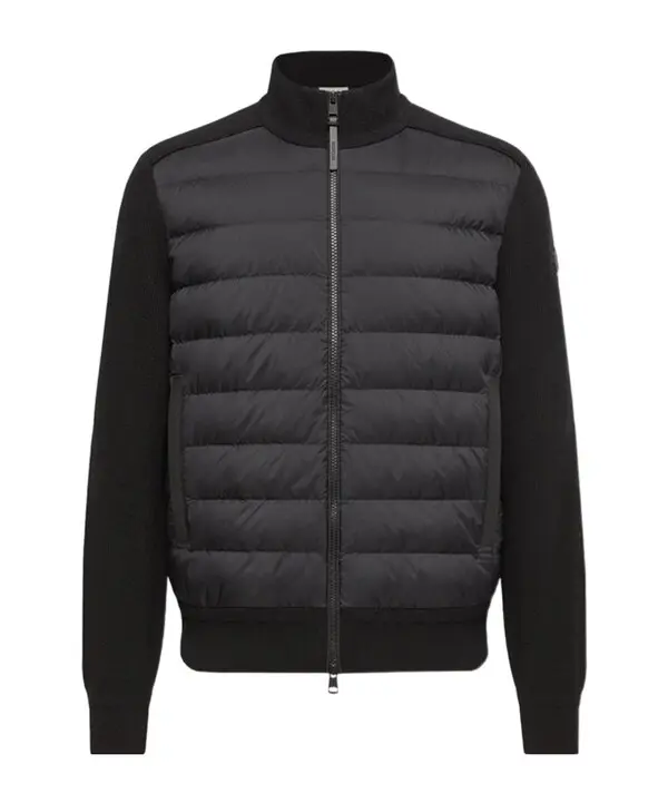 Moncler Wool Cashmere Blend Padded Zip-up Cardigan