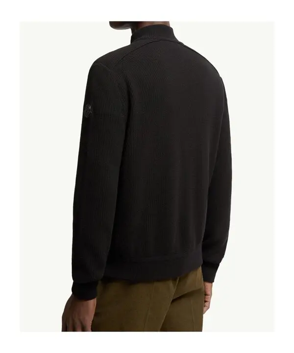 Moncler Wool Cashmere Blend Padded Zip-up Cardigan