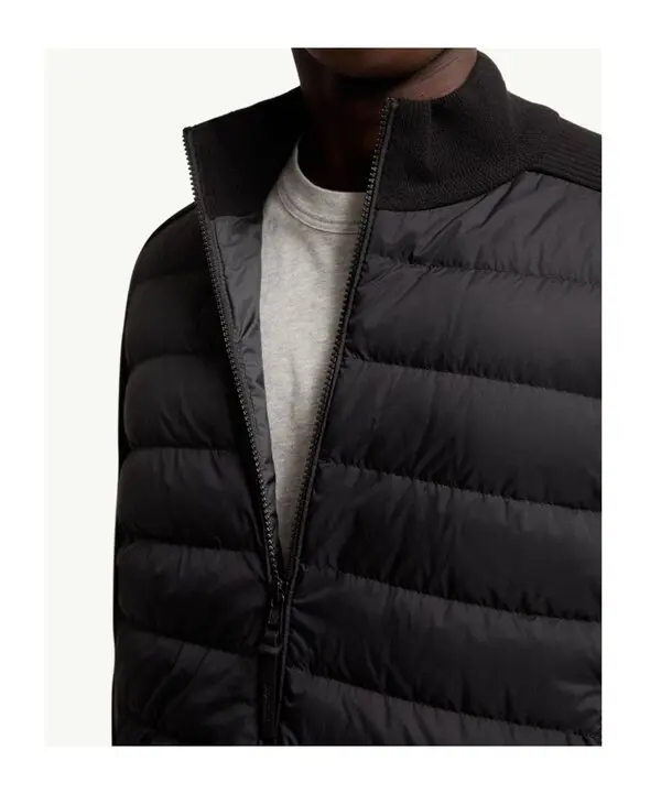 Moncler Wool Cashmere Blend Padded Zip-up Cardigan