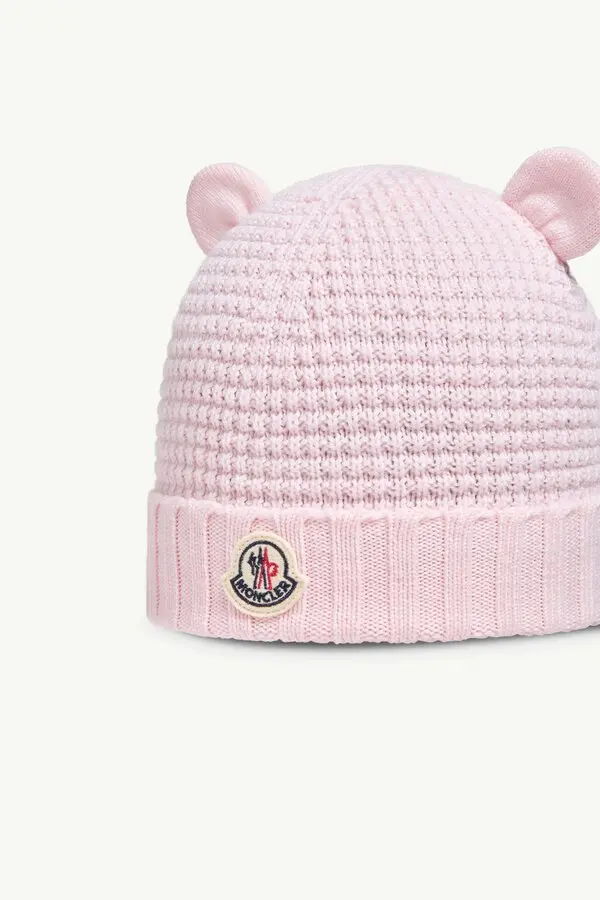 Moncler Wool Beanie With Teddy Bear Ears