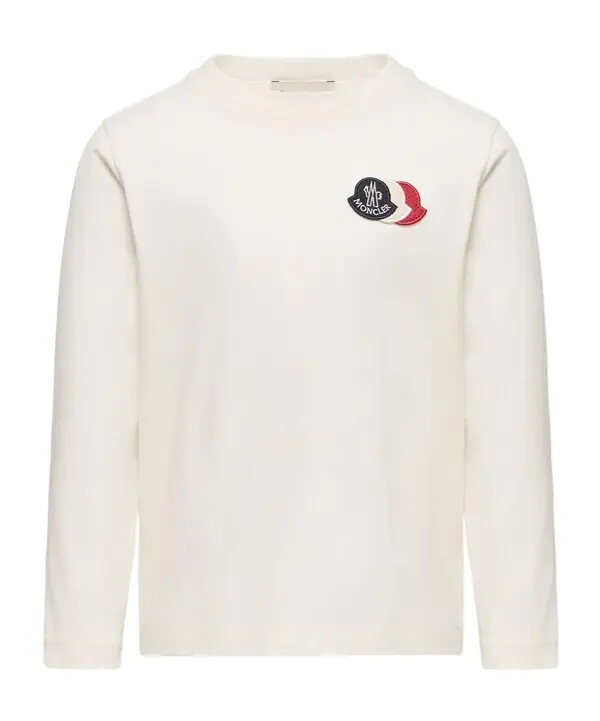 Moncler Double Logo Long Sleeve Cotton T-shirt