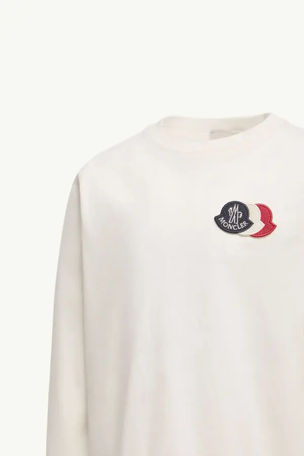 Moncler Double Logo Long Sleeve Cotton T-shirt
