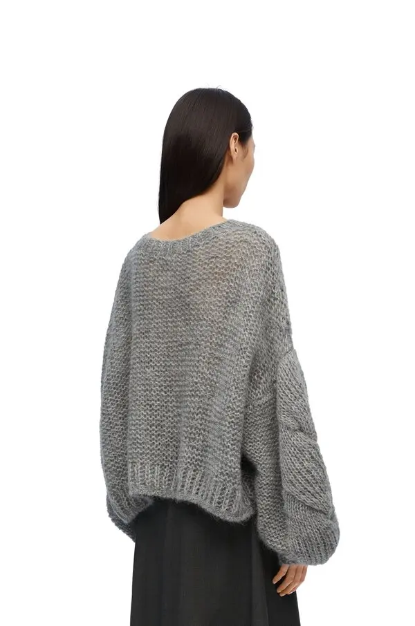 Loewe Anagram Logo Embroidered Crewneck Oversized Jumper