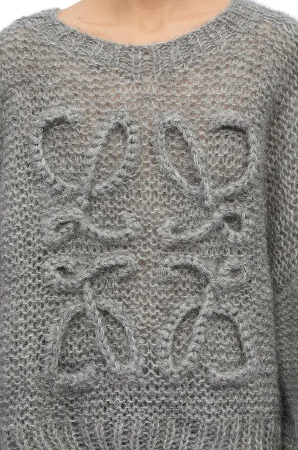 Loewe Anagram Logo Embroidered Crewneck Oversized Jumper