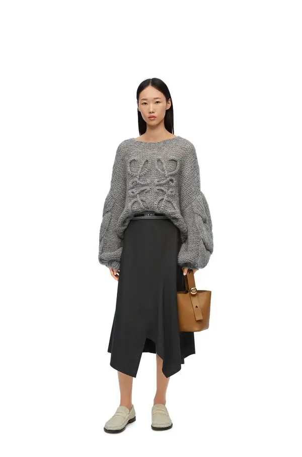 Loewe Anagram Logo Embroidered Crewneck Oversized Jumper