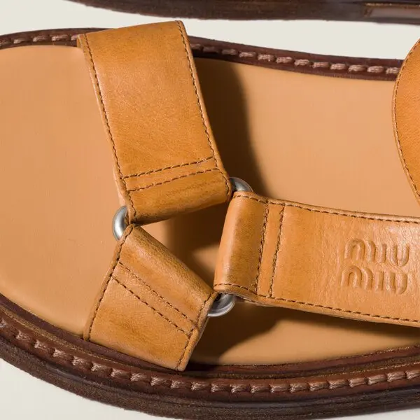 Miu Miu Leather Sandals