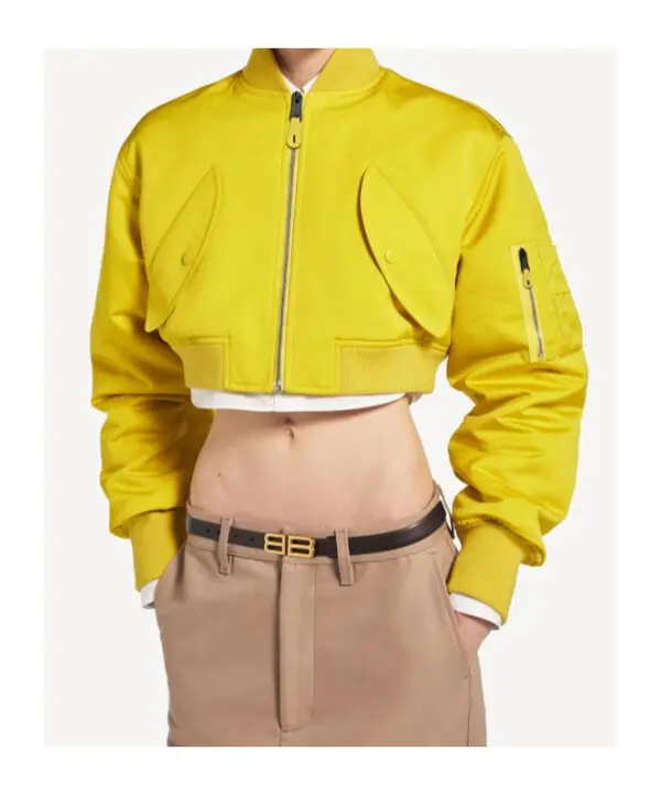 Balenciaga Cropped Bomber Jacket