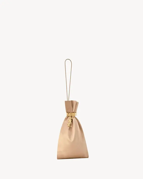 Saint Laurent Evening Logo Plaque Pouch
