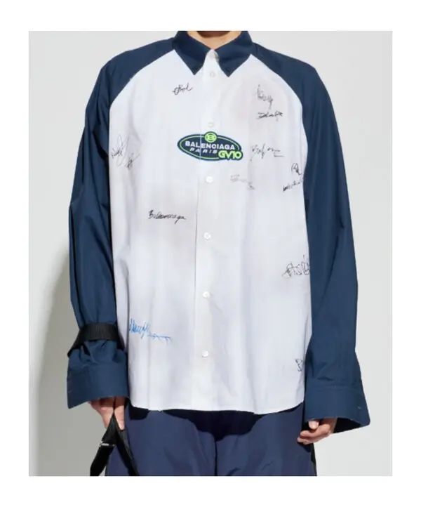 Balenciaga Logo Patch Long-sleeve Shirt