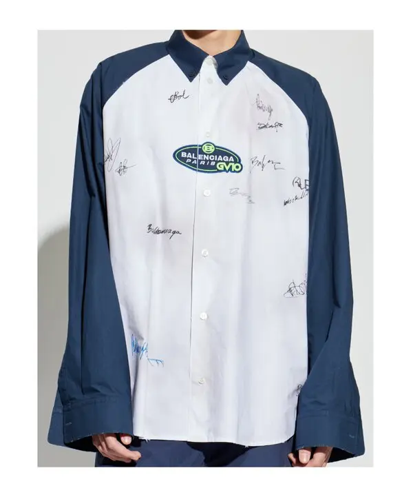 Balenciaga Logo Patch Long-sleeve Shirt