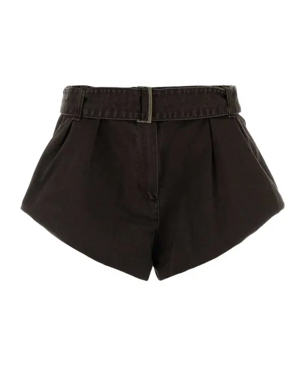 Magda Butrym Belted Pleated Shorts