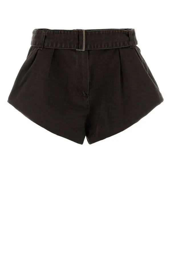 Magda Butrym Belted Pleated Shorts