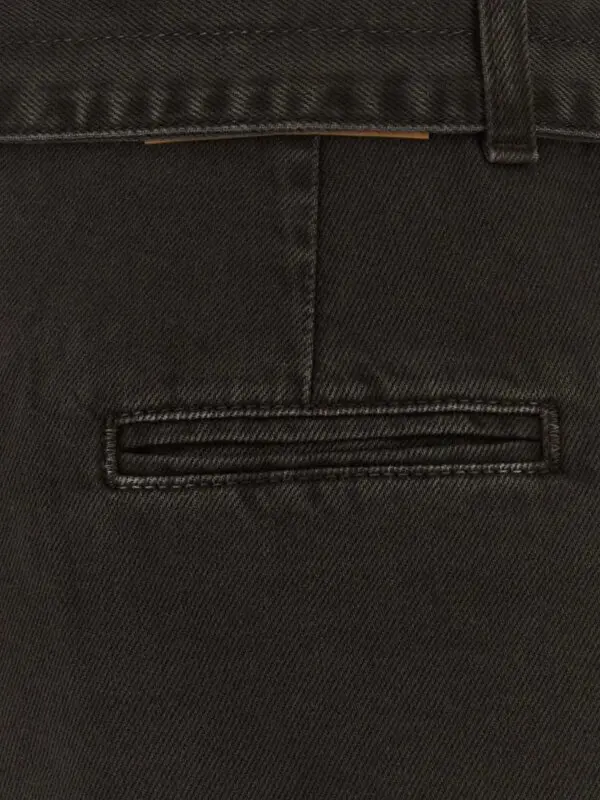 Magda Butrym Belted Pleated Denim Shorts