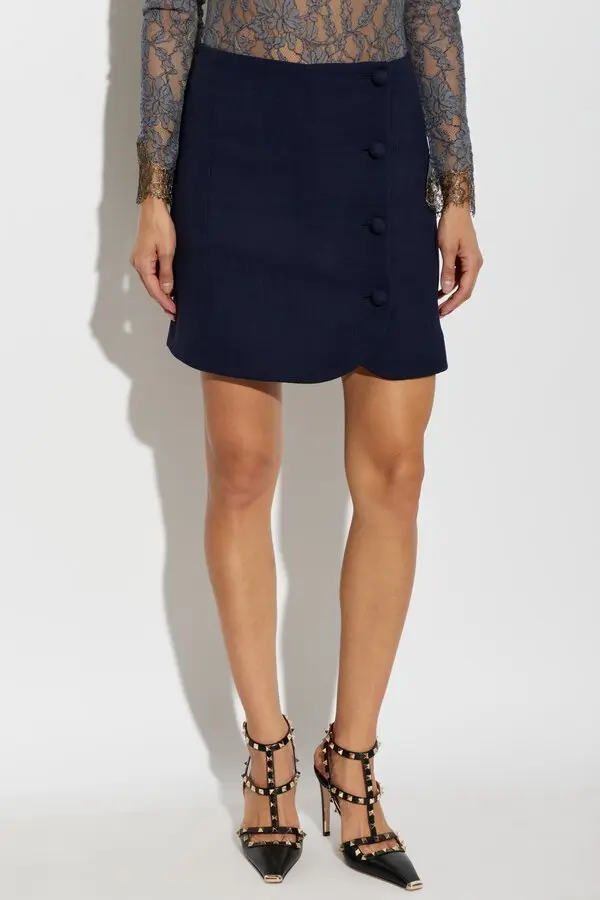 Valentino Garavani Button-fastening A-line Skirt